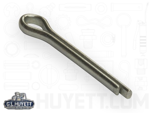 Cotter Pin 1/8 x 1 Carbon Steel Zinc Clear