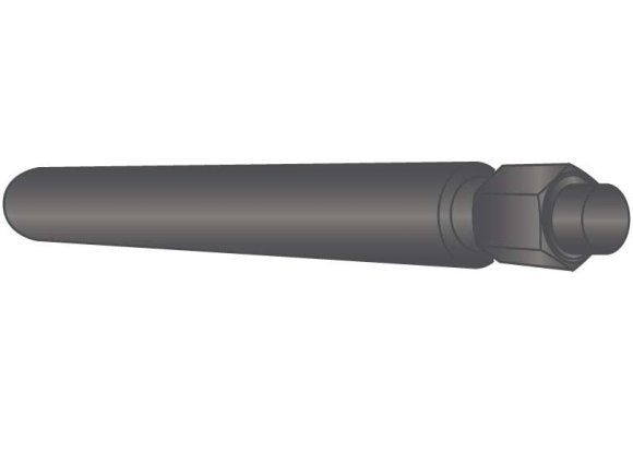 Taper Pin Threaded Ext #14 x 3-1/2 Carbon Steel w Nut