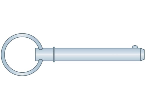 Detent Pin 1/4 x 2.800 Shoulder Stop Ring Handle Medium Carbon Steel ...