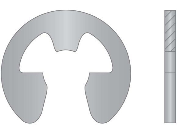 E-Clip Special External Retaining Ring Clip 5/16 SS PL
