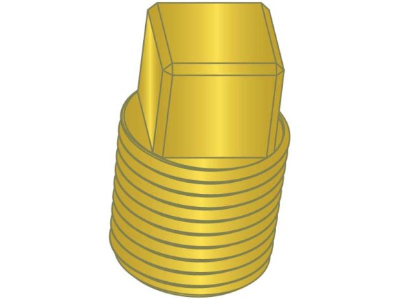 Plug, Pipe 1 SQ HD JIS D2101 BR PL