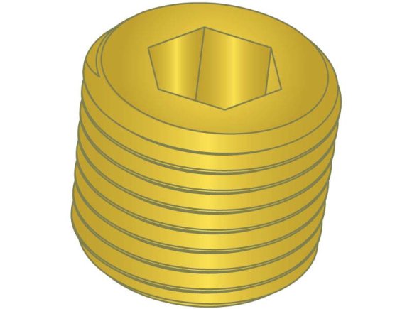 Plug, Pipe 1/2 HX SKT JIS D2101 BR PL