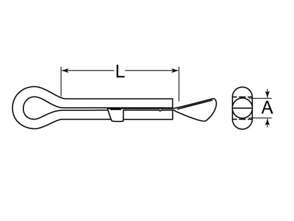 Cotter Pin Wedge Fast 5/16 x 3 Carbon Steel