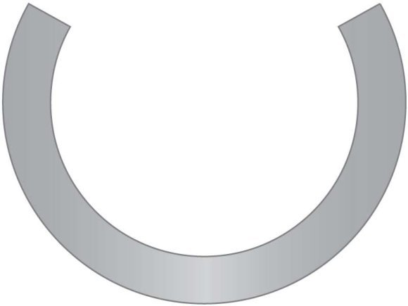Round External Open Retaining Ring 1/4 HD Stainless Steel