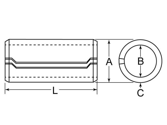 Spirol Dowel Bushing 3/8 x 1-1/4 1070-1080 Carbon Steel Zinc
