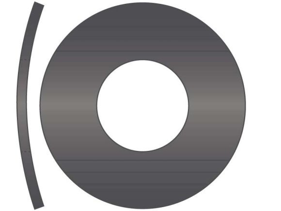 Curved Spring Washer .980 x .525 x .018 Spring Steel