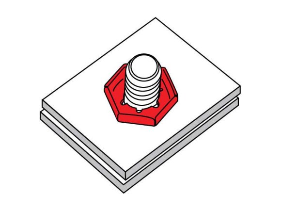 Tinnerman Palnut Locknut M15 ScrSz 10-1.5 6 Notch