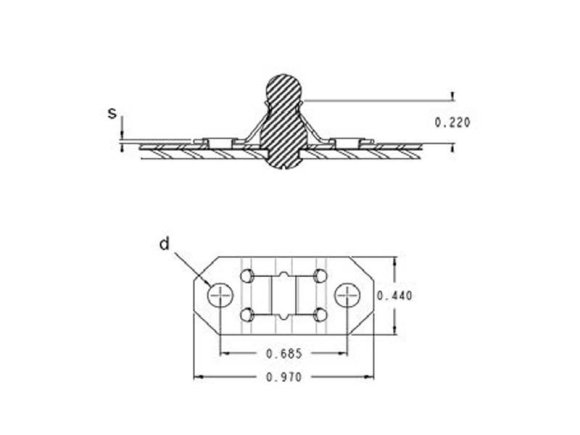 Tinnerman Spring Catch Push On Force 8-9 Lb Plain