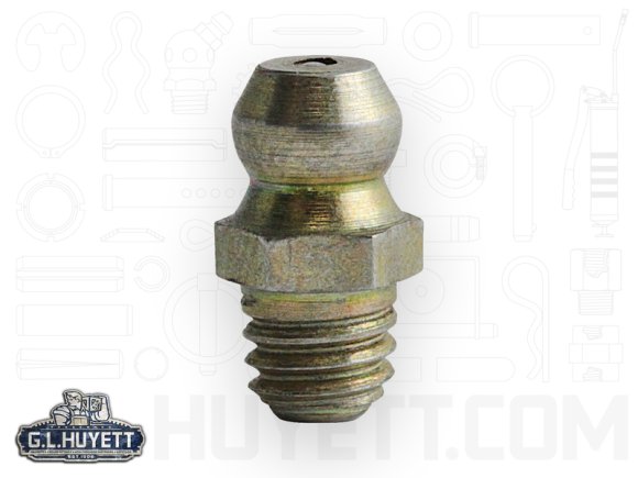 Grease Fitting Zerk M6x1 Taper Thread Steel Zinc Yellow Triv