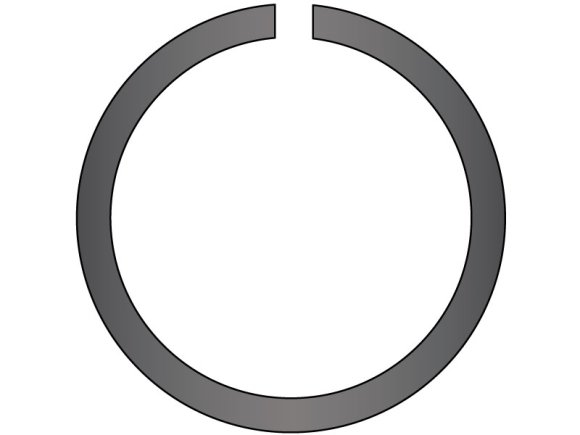 Round External Retaining Ring M16 Spring Steel Phos