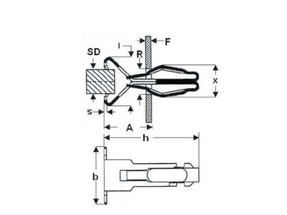 Dart Clip Pnl Thickness M2.40-2.60 P.2P