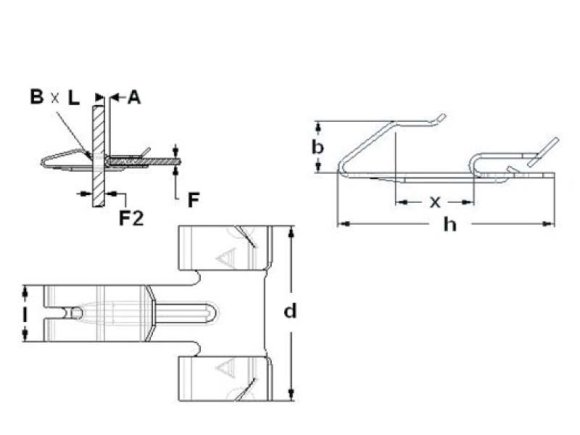 Bayonet Clip Pnl Thk M1.20-1.50 ZW.B137