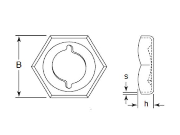 Tinnerman Lock-Nut Hex ScrSz 5mm Zinc+Geo P Clear Sealer