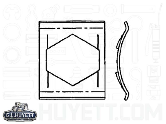 Speed Nut Rectangular ScrSz 3/4 to 19mm P.O