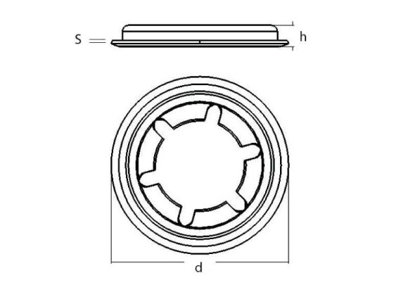 Tinnerman Push On Retainer 1/16 Stud P.O