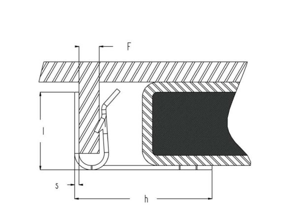 U-Clip Ext Finger Pnl Thk .030-.110 P.O