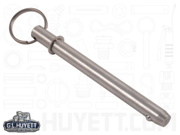 Detent Pin 1/2 x 4 Shoulder Stop Ring Handle 300 Series Stainless Steel