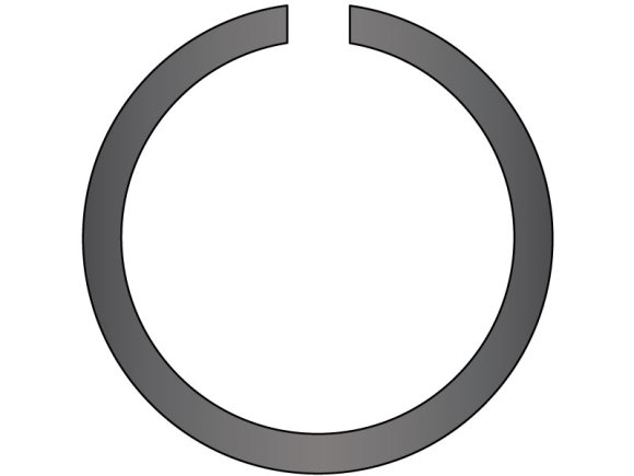 Wire Retaining Ring Radiused Edge 130 mm Steel Phos