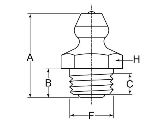 Grease Fitting Zerk 3/8-24 UNF Steel ZC Triv