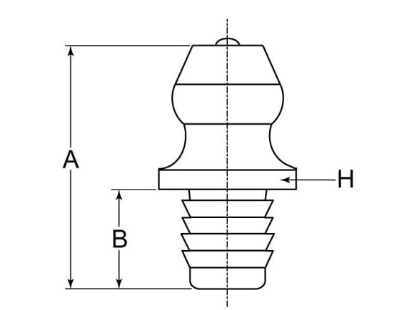 Grease Fitting Drive Type 3/16 Long Steel ZC Triv
