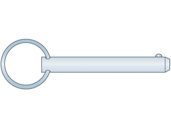 Detent Pin 1/4 x 1.250 (1-1/4) Medium Carbon Steel Zinc Clear