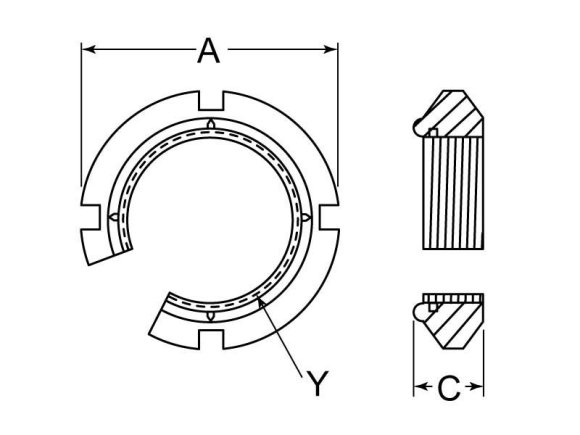 Bearing Retaining Lock Nut 2.751"-18 Bearhug Self-Locking Alloy Steel ...