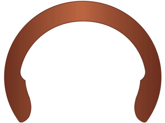 Crescent External Retaining Ring Clip 1/8 Beryllium Copper