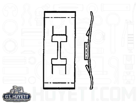 Speed Nut Rectangular Screw Size .218 PO