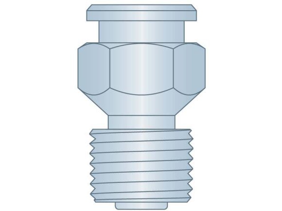 Button Head Fitting 1/2-14NPTF CS Z3
