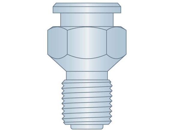 Button Head Fitting 3/8-18NPTF CS Z3