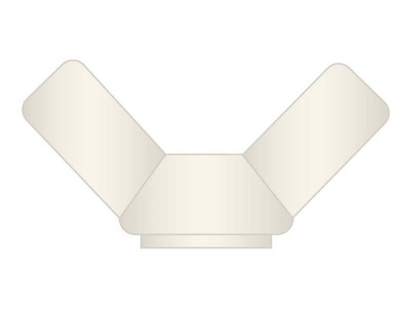 Wing Nut, Locking, 3/8-16 Nylon 6/6 Blk