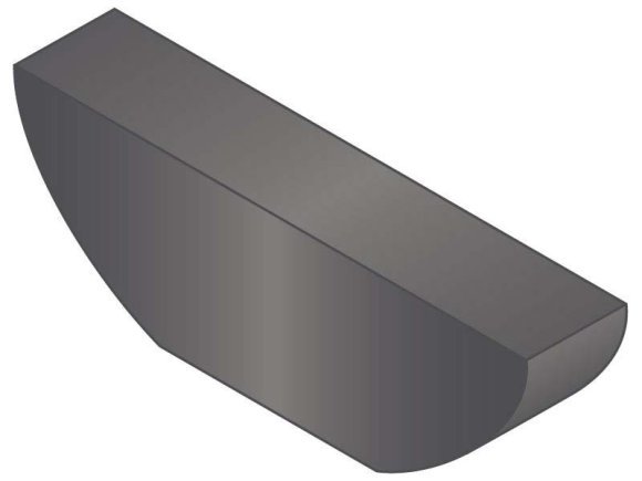 Woodruff Key 3/32 x 1/2 Alloy Steel Plain MS35756