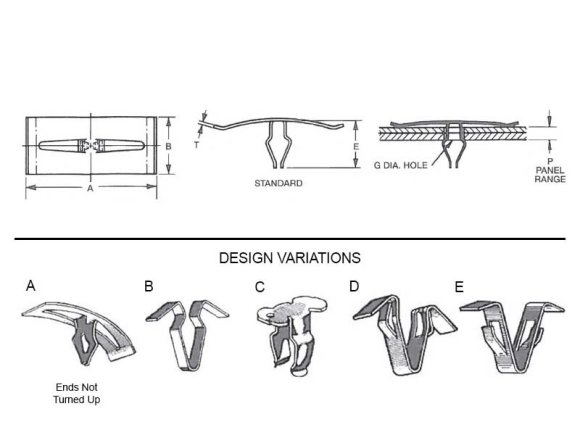 DartClip Panel .020-.040 Design C, P.2P