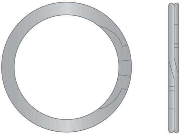 Spiral Retaining Ring External M50 Stainless Steel