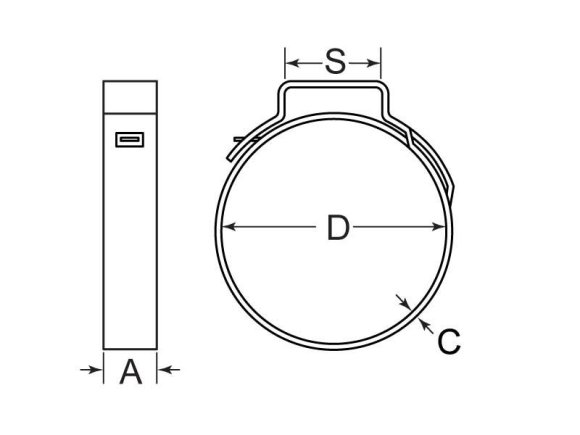 Oetiker Hose Clamp Stepless 1 Ear M78.3-81.5 316 SS