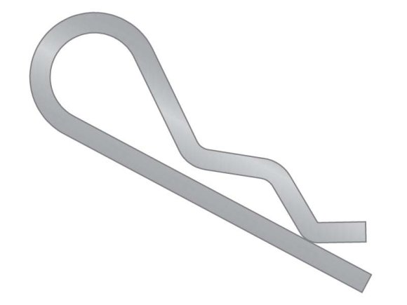 Bridge Hitch Hair Pin Clip .08 x 1-9/16 Stainless Steel