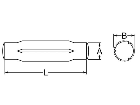 Groove Pin 1/8 x 1-1/2 Type U Low Carbon Steel Zinc Clear