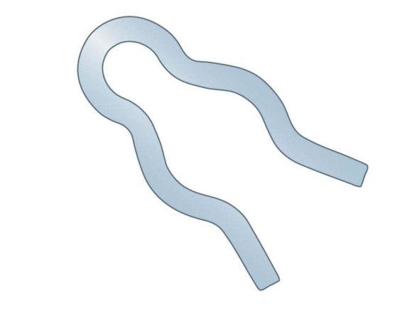 Hitch Hairpin Cotter Clip .177 x 2-3/16 MB Spring Wire ZC