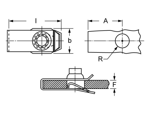 U-Nut Tapped Barrel Scr Sz 1/4-20