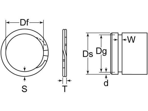 Spiral Retaining Ring Aerospace Internal M80 CS