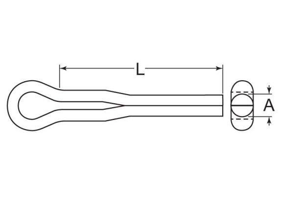 Cotter Pin Self-Locking 5/16 x 3 Carbon Steel Zinc Clear