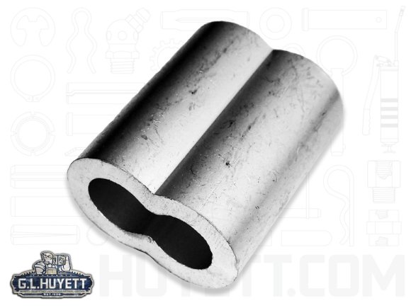 Sleeve, Wire Rope, 1/8, Crimp, Aluminum