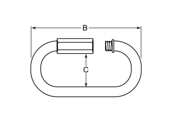 Quick Link, 1/4-6mm, Carbon Steel, Zinc Plated