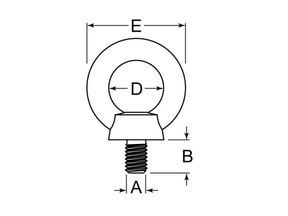 Lifting Eye Bolt SP M12 RH x 20.5 CS SC