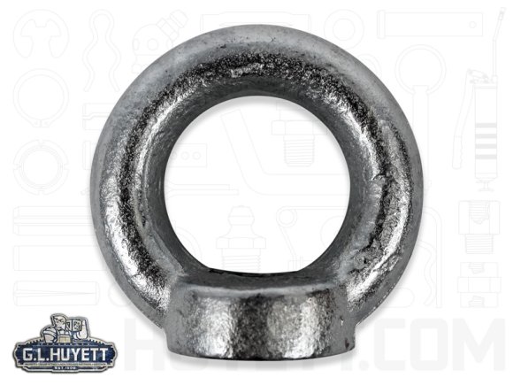 Lifting Eye Nut, M16-2, DIN, 1015 Steel, Zinc Plated