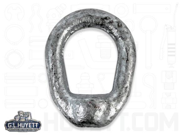 Lifting Eye Nut, 3/8-16, Bail: 5/16, 1045 Steel, HDG