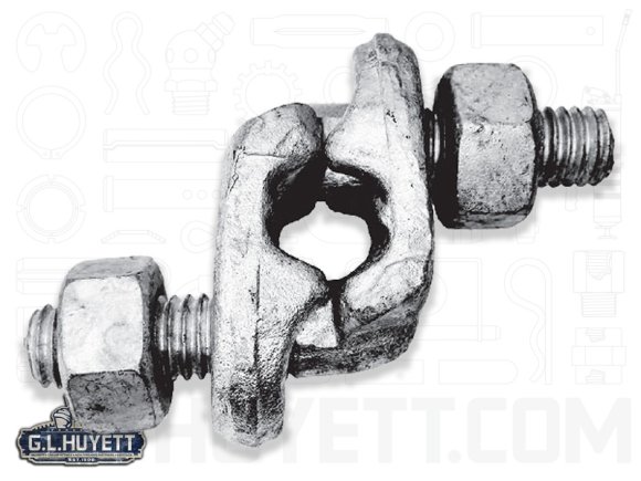 Clip, Fist Grip, 3/8, Thread: 7/16, Hot Dipped Galvanized