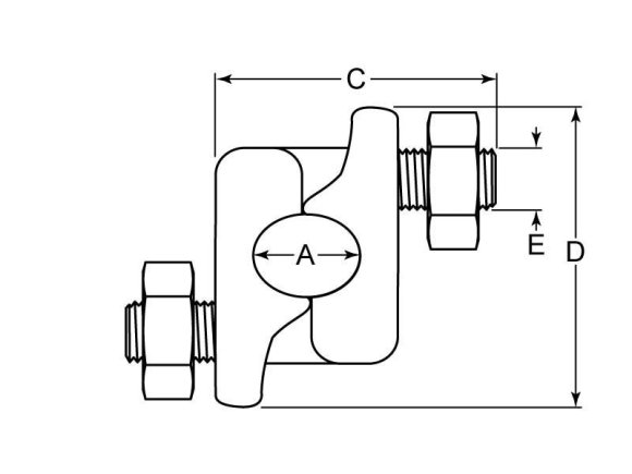 Clip, Fist Grip, 3/8, Thread: 7/16, Hot Dipped Galvanized