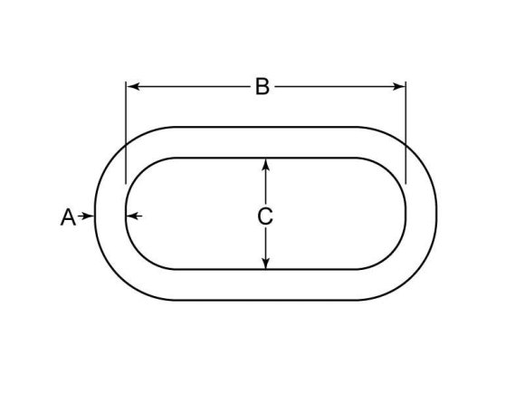 Master Link, 3/4, Weldless-Oblong, Alloy Steel, Painted Red