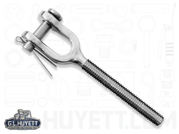 Turnbuckle, Jaw End, 1/2 For 6 Take-Up, Right Hand, 304 SS